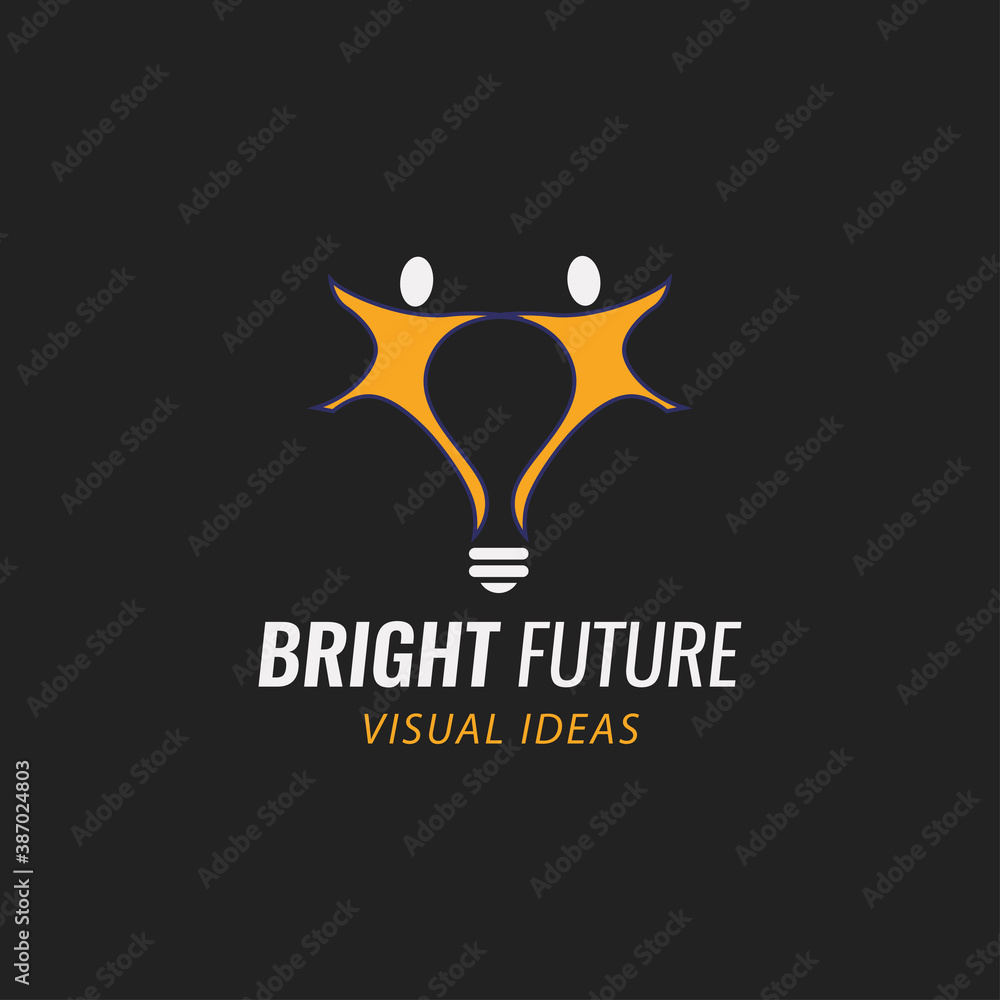Bright future logo design template. Vector illustration Stock Vector ...