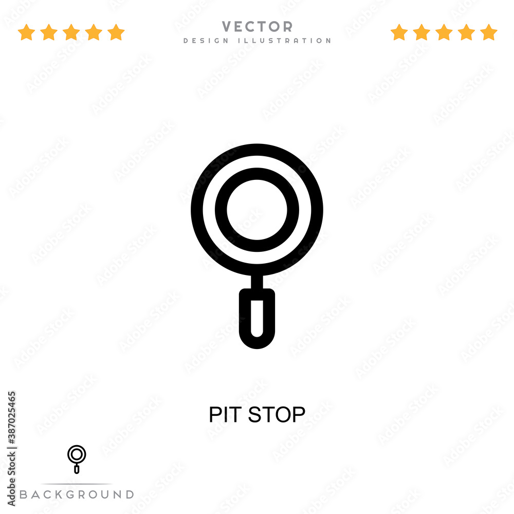 Pit stop icon. Simple element from digital disruption collection. Line ...