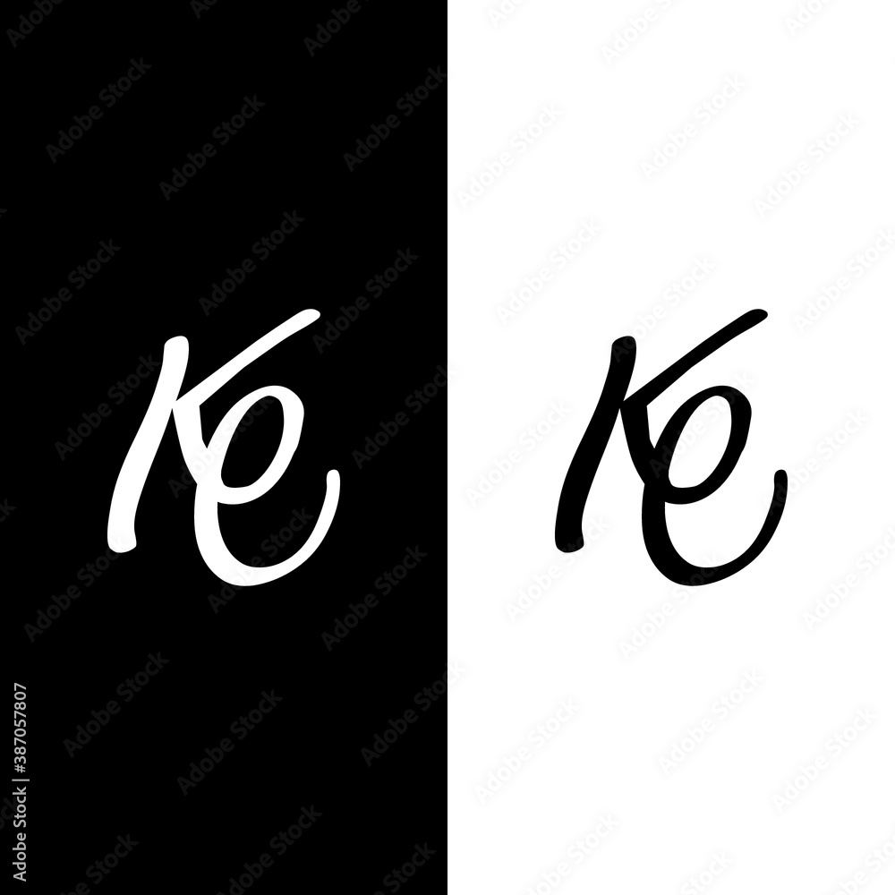 ke luxury logo design Stock Vector | Adobe Stock