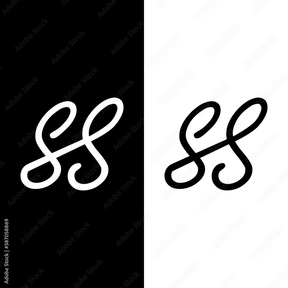 ss luxury logo design Stock Vector | Adobe Stock
