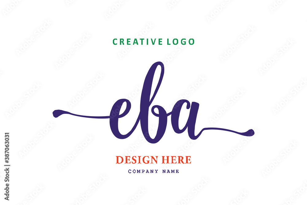 logo composition of the letter EBA is simple, easy to understand and ...