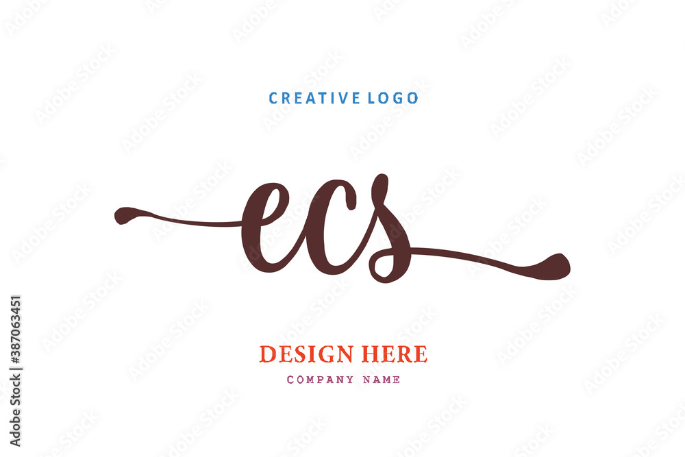 logo composition of the letter ECS is simple, easy to understand and ...