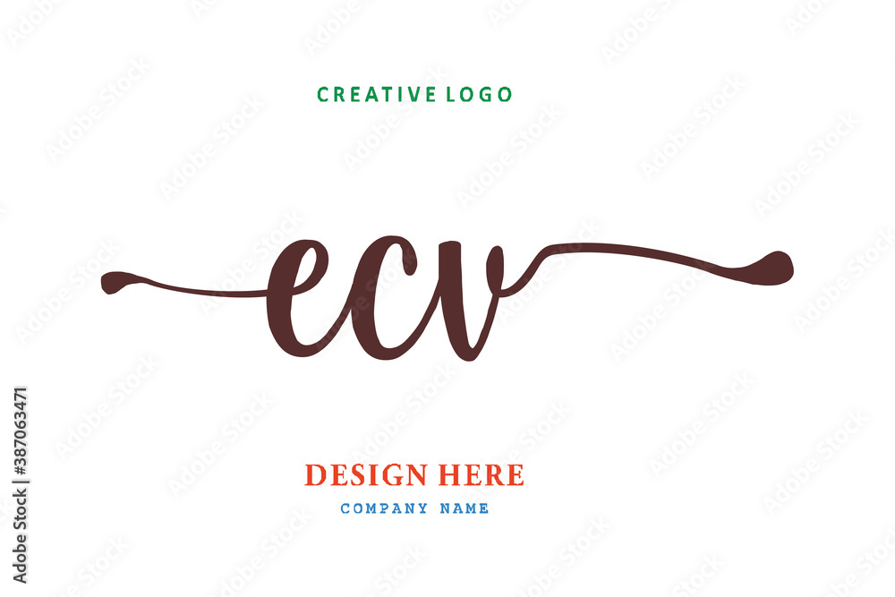 logo composition of the letter ECV is simple, easy to understand and ...