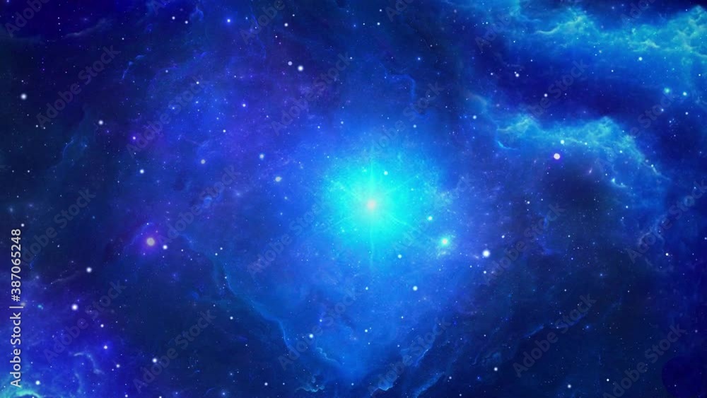 Vídeo do Stock: Dark Blue Space flight into star field birth and death ...