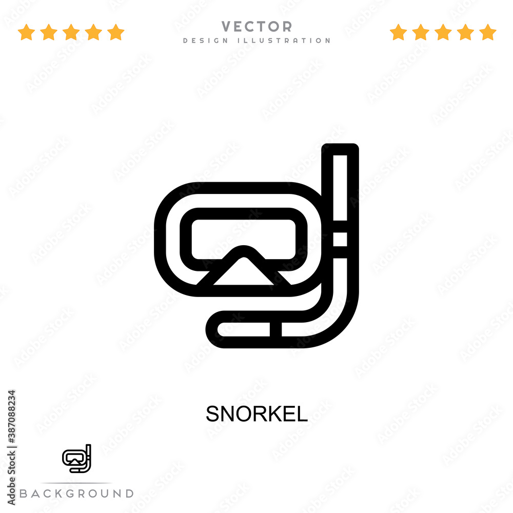 Snorkel icon. Simple element from digital disruption collection. Line ...