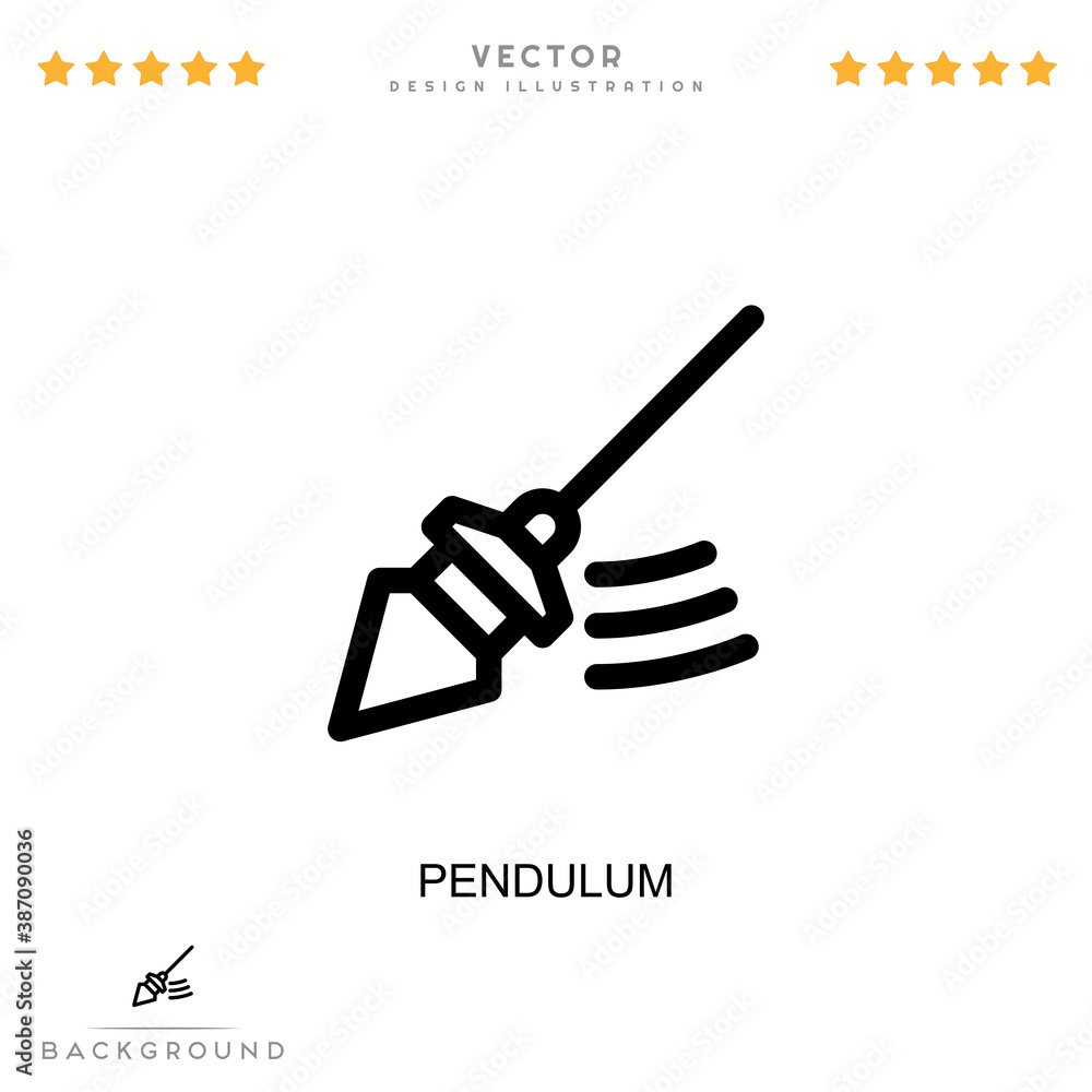 Pendulum icon. Simple element from digital disruption collection. Line ...