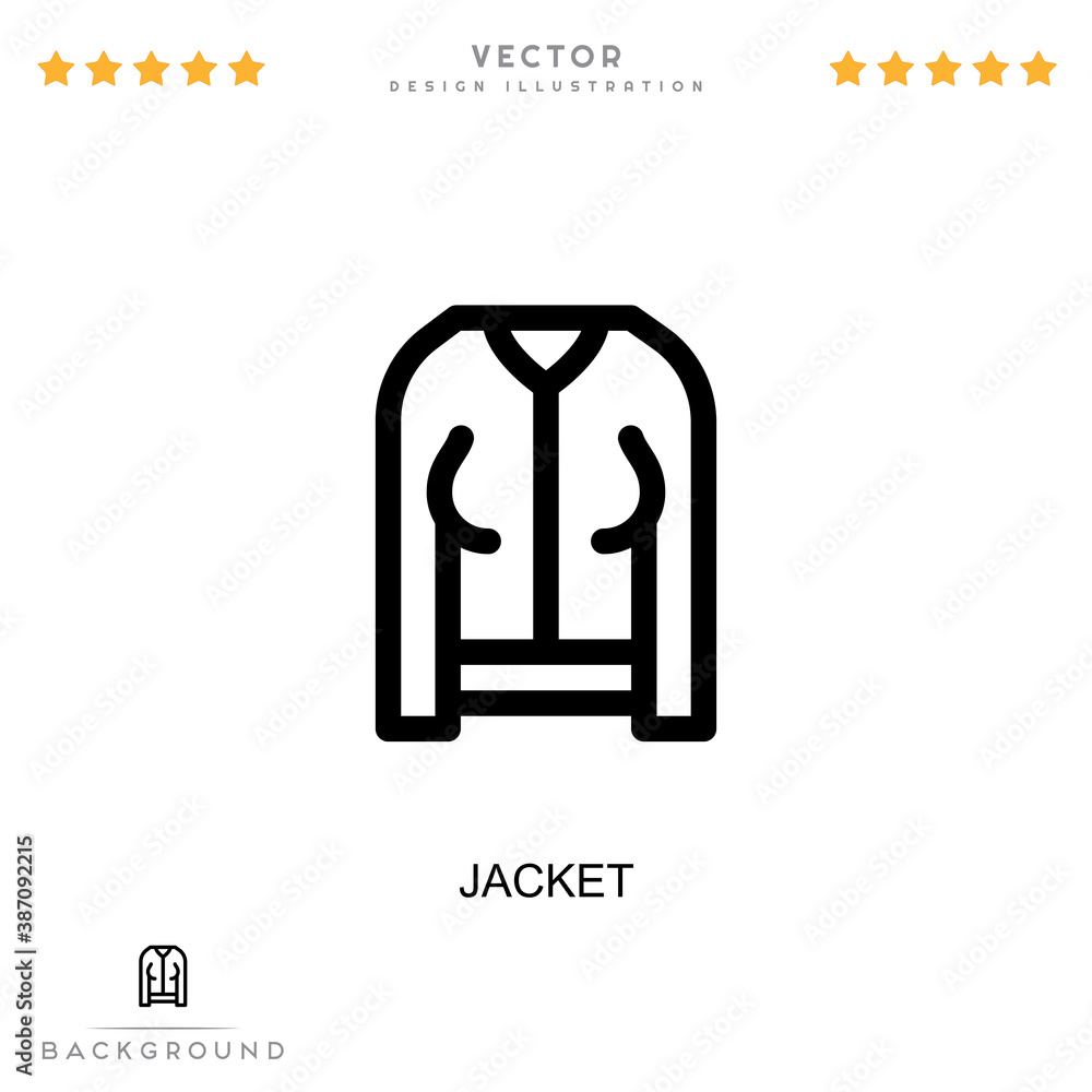 Jacket icon. Simple element from digital disruption collection. Line ...