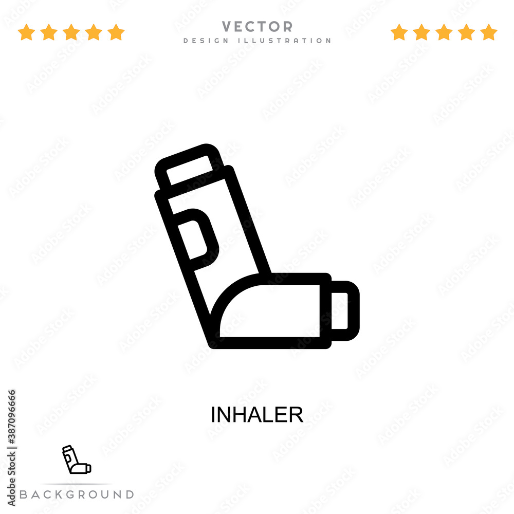 Inhaler icon. Simple element from digital disruption collection. Line ...