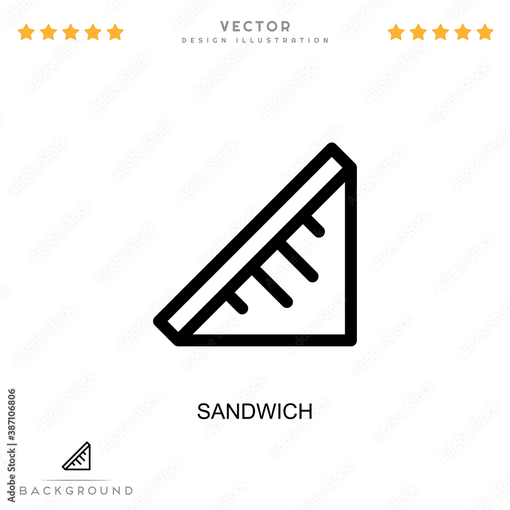 Sandwich icon. Simple element from digital disruption collection. Line ...