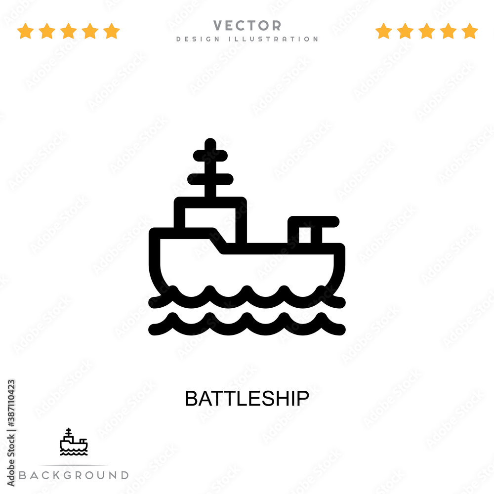 Battleship icon. Simple element from digital disruption collection ...