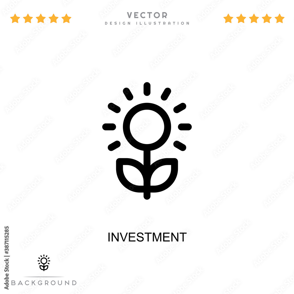Investment icon. Simple element from digital disruption collection ...