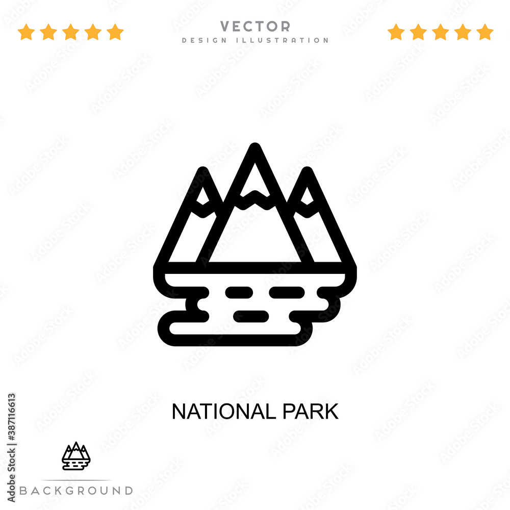 National Park icon. Simple element from digital disruption collection ...