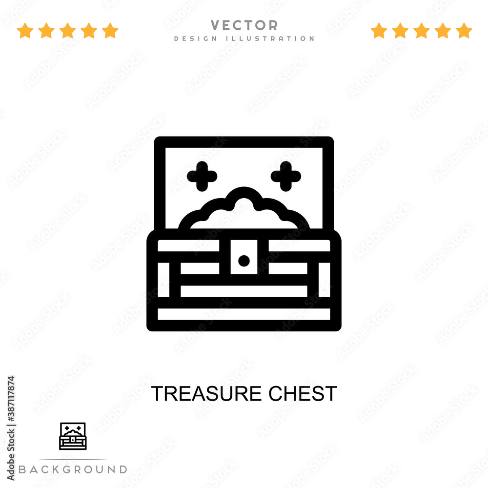 Treasure chest icon. Simple element from digital disruption collection ...
