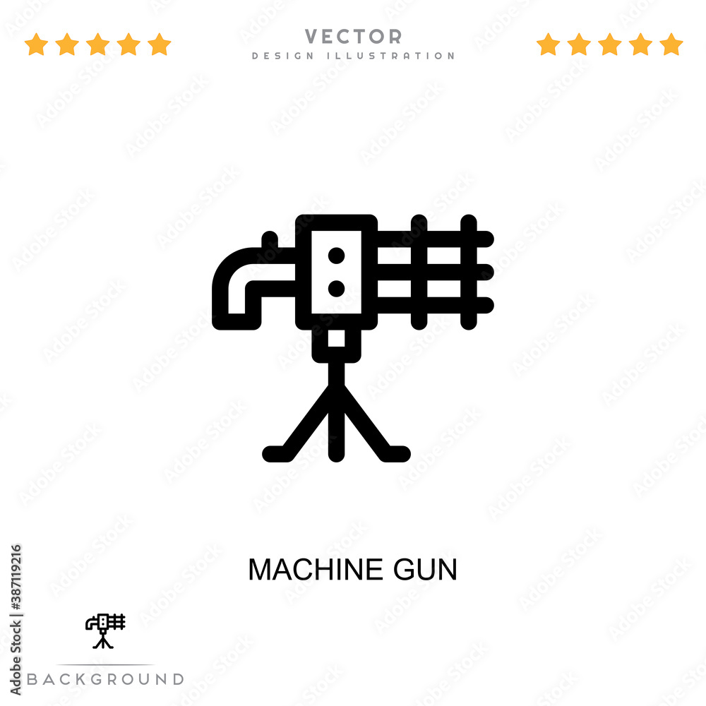 Machine gun icon. Simple element from digital disruption collection ...