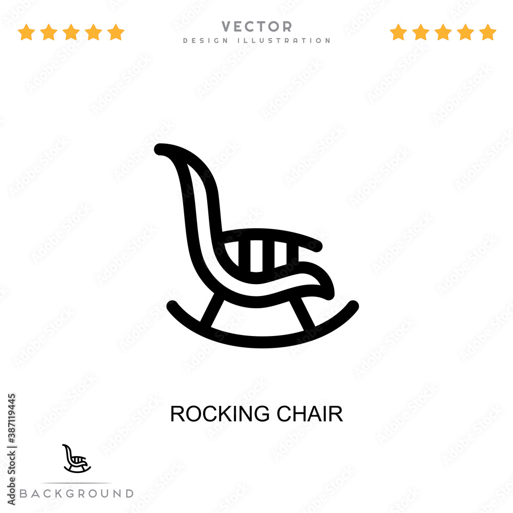 Rocking chair icon. Simple element from digital disruption collection ...