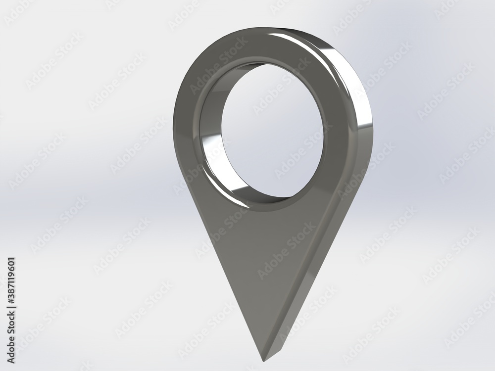 ภาพประกอบสต็อก LOCATION pin glossy black arrow. The concept of tagging ...