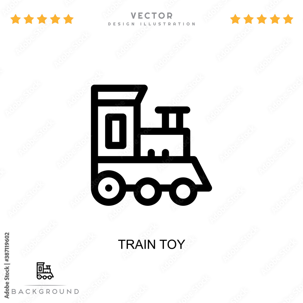 Train toy icon. Simple element from digital disruption collection. Line ...