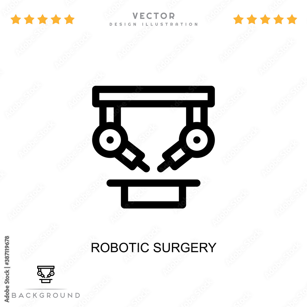 Robotic surgery icon. Simple element from digital disruption collection ...