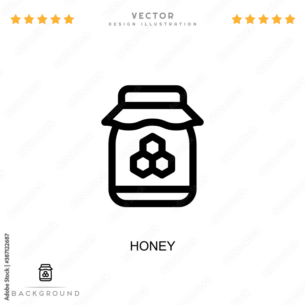 Honey icon. Simple element from digital disruption collection. Line ...