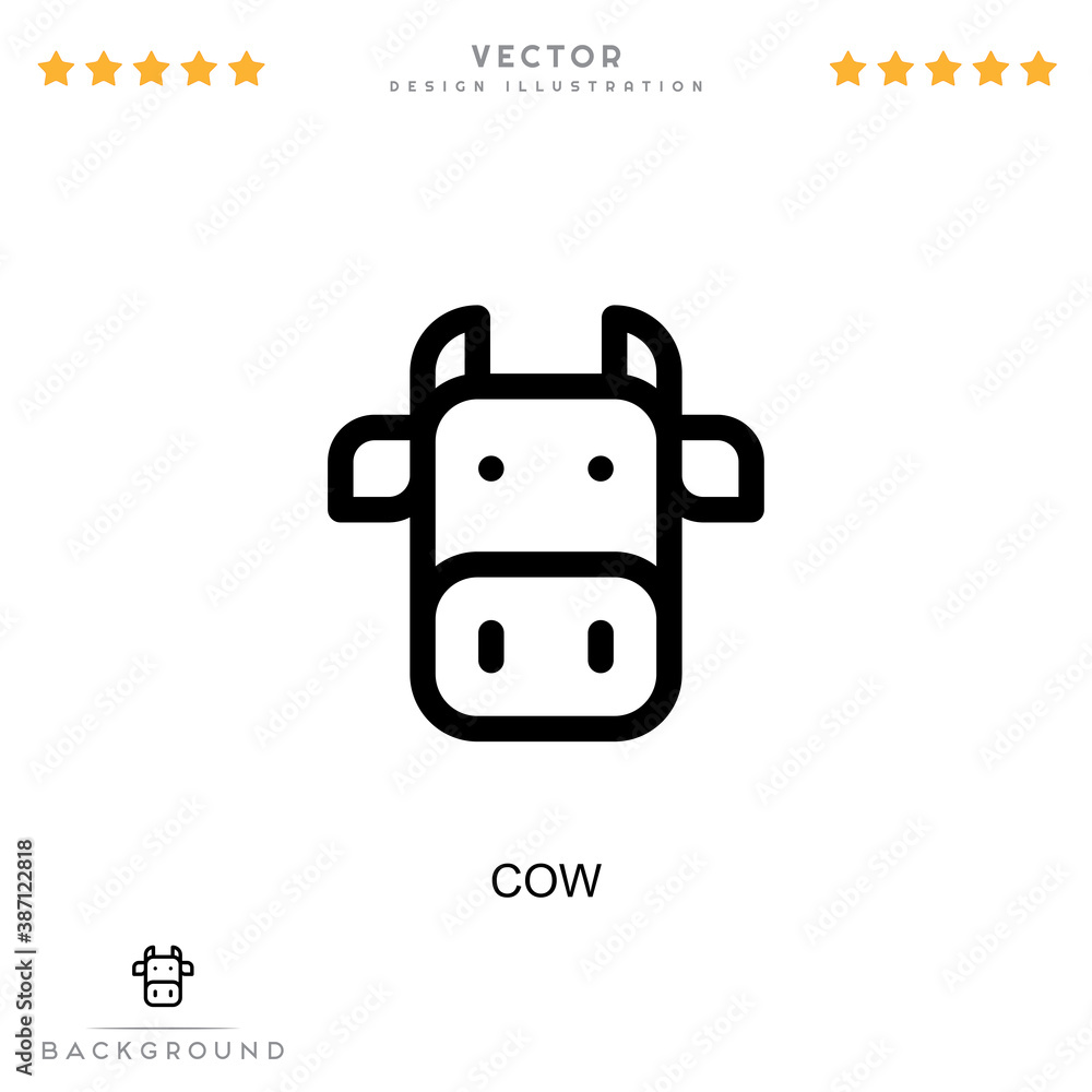 Cow icon. Simple element from digital disruption collection. Line Cow ...