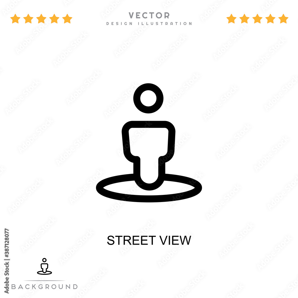 Vecteur Stock Street view icon. Simple element from digital disruption ...