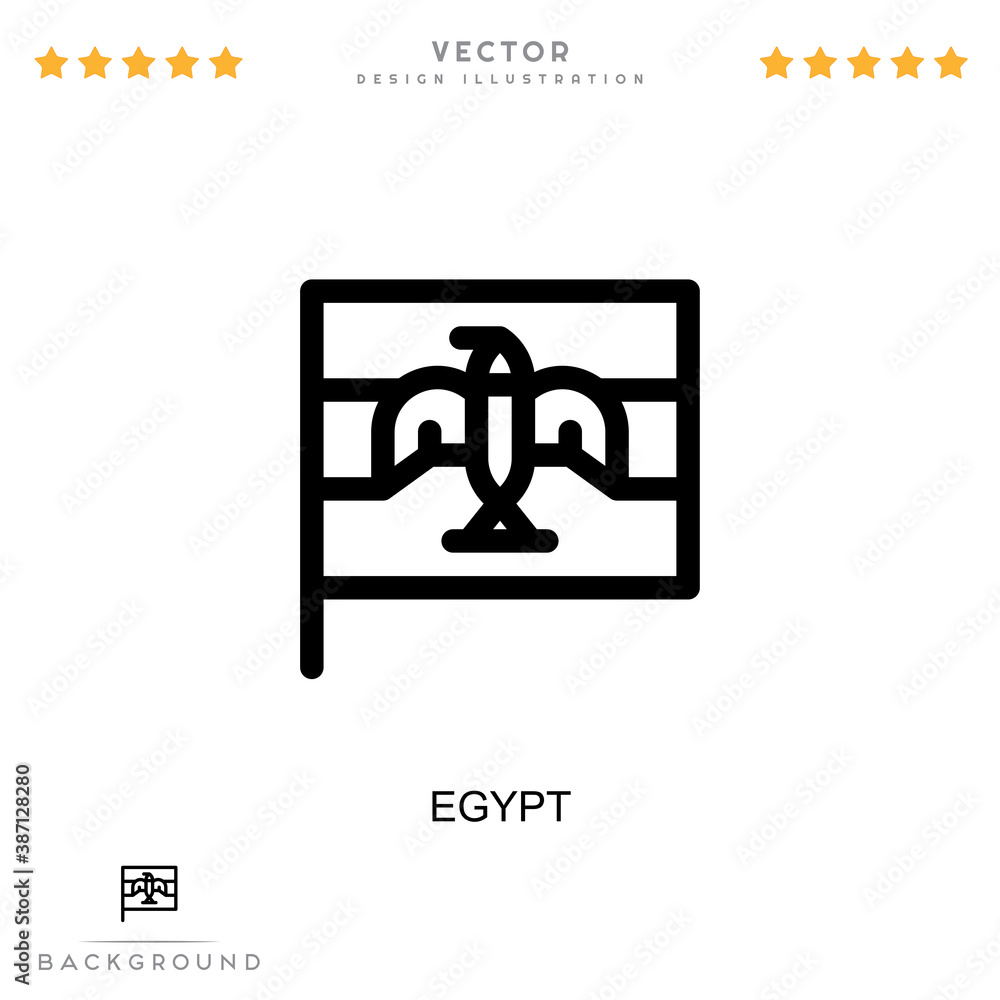 Egypt icon. Simple element from digital disruption collection. Line ...