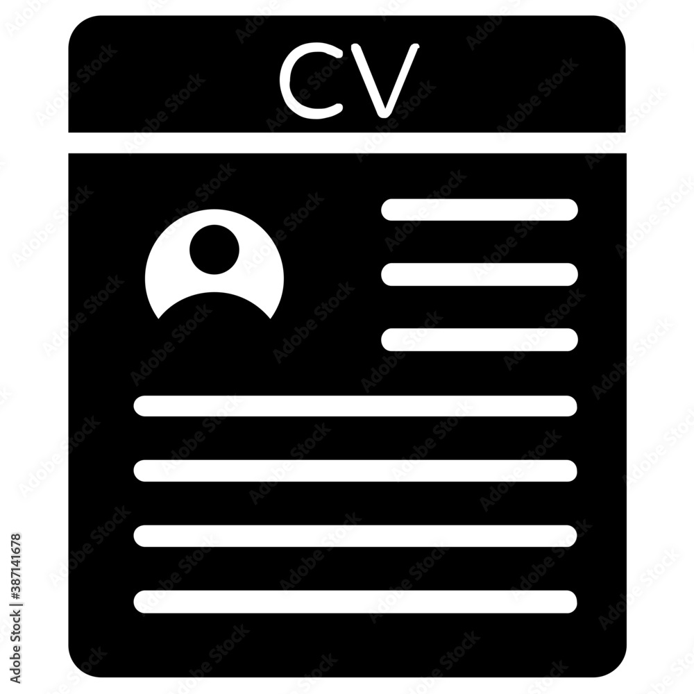 Cv Stock Vector | Adobe Stock