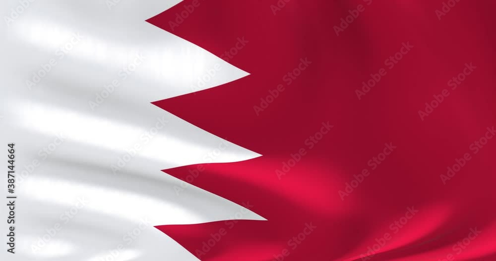 Flags of the world - flag of Bahrain. Waved highly detailed flag ...