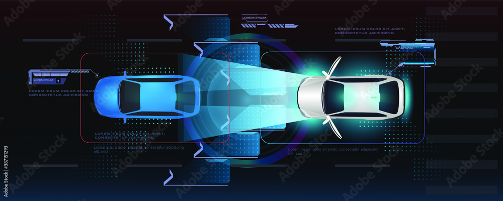 Accident prevention system. Autonomous vehicle movement. Assistance to ...