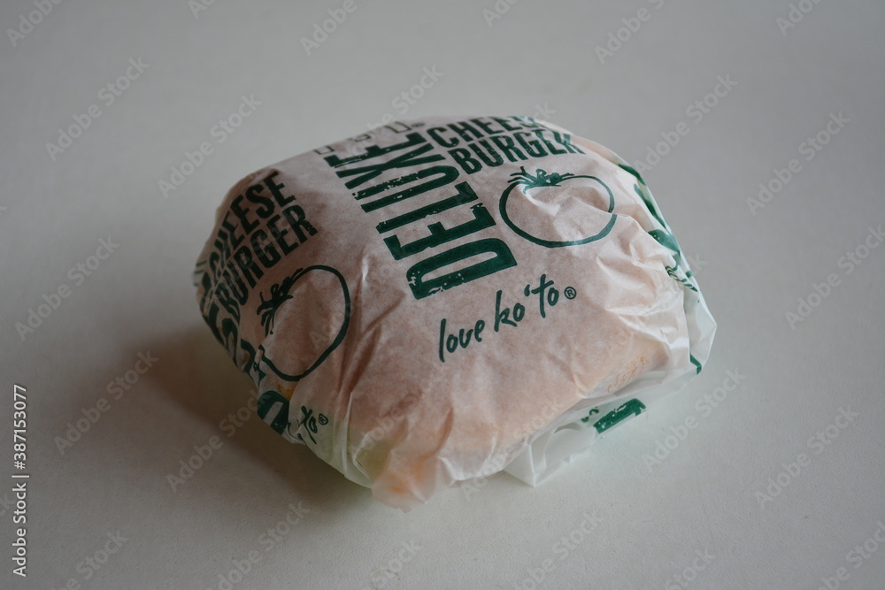McDonalds Cheese Burger Deluxe in Quezon City, Philippines Stock Photo ...