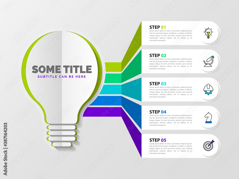 Infographic design template. Creative concept with 5 steps Stock Vector ...