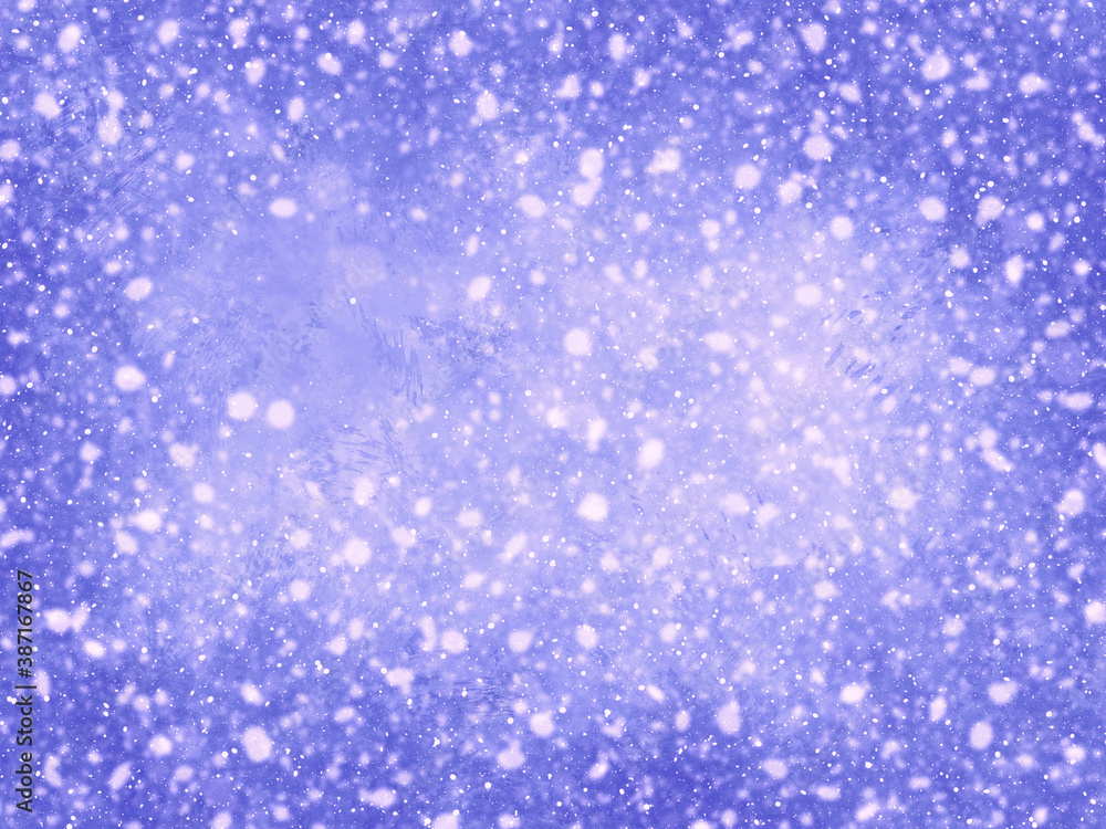 Violet snowing background with faint texture, bright center and dark ...