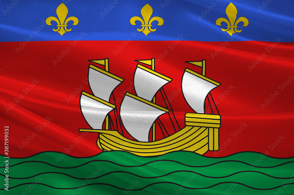Flag of La Rochelle in Charente-Maritime of Nouvelle-Aquitaine is the ...