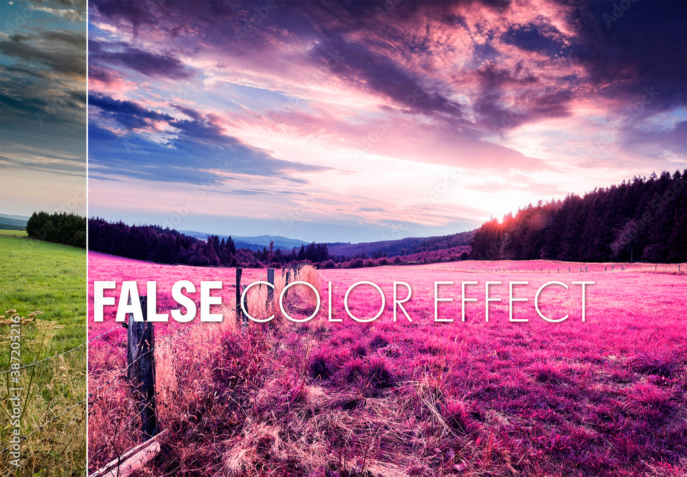 False Color Effect Mockup Stock Template | Adobe Stock