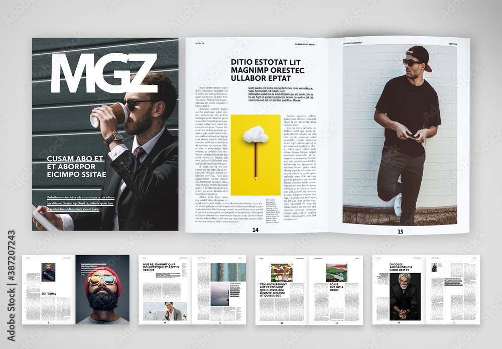 Men Fashion Magazine Layout