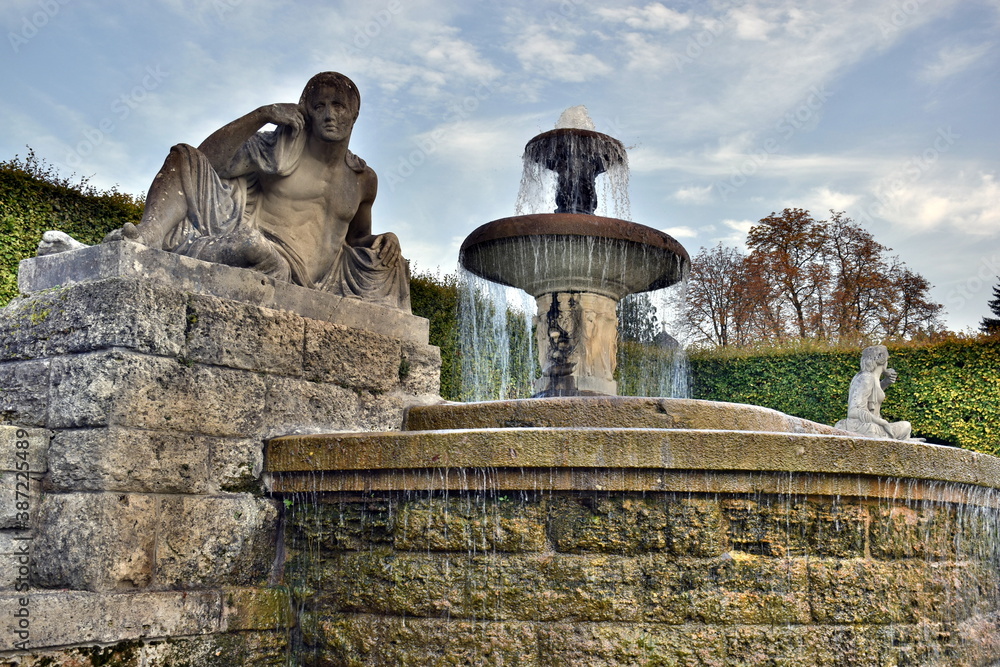 Springbrunnen in der Gönneranlage in Baden-Baden Stock Photo | Adobe Stock