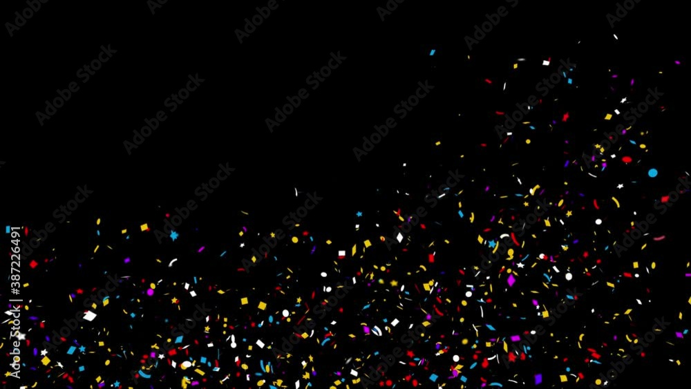Glitter Confetti Falling Popper Explosion Particles 4k Loop Animation Green Screen For Event