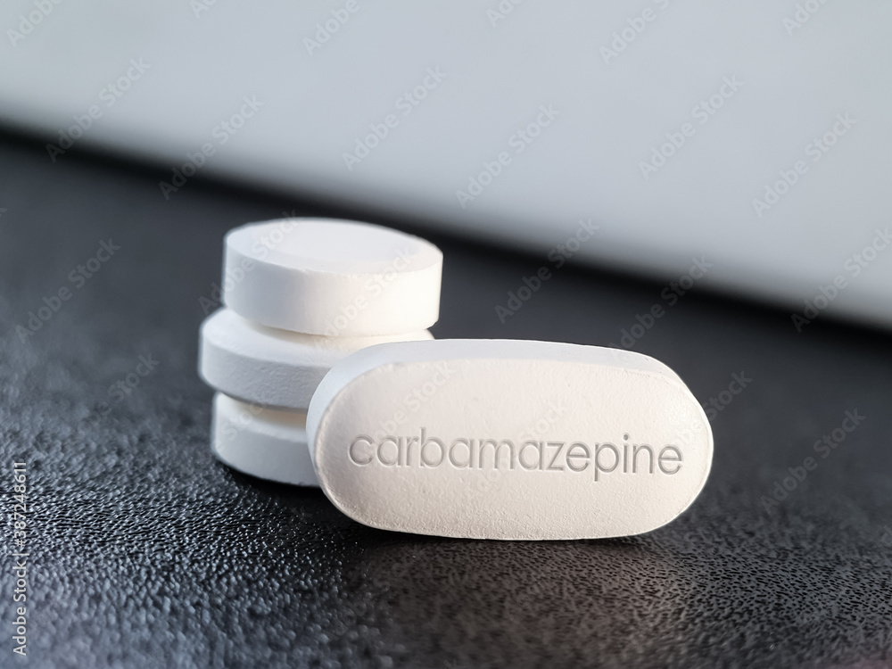 Carbamazepine pill anticonvulsant medication for epilepsy Stock Photo ...