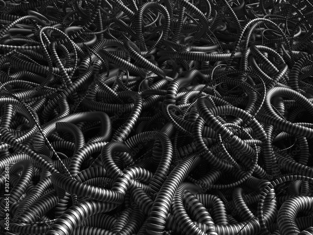 3d render of abstract art of surreal 3d Halloween background with ...