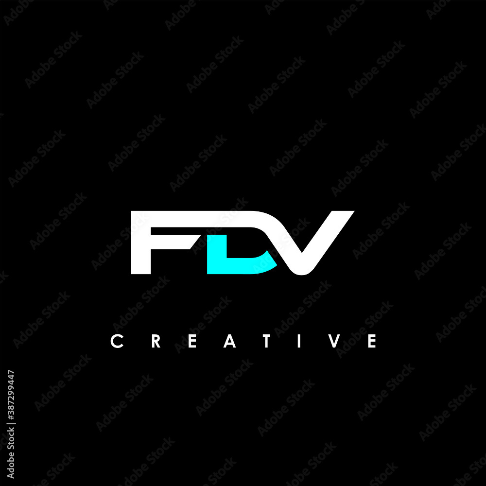 FDV Letter Initial Logo Design Template Vector Illustration Stock ...