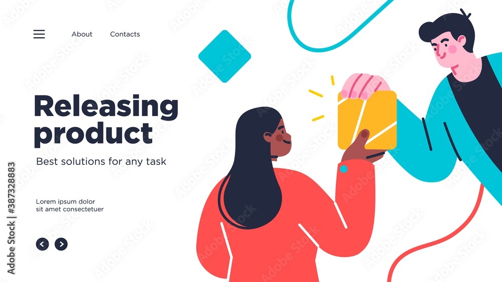 Landing page template of developing computer software, coding and ...