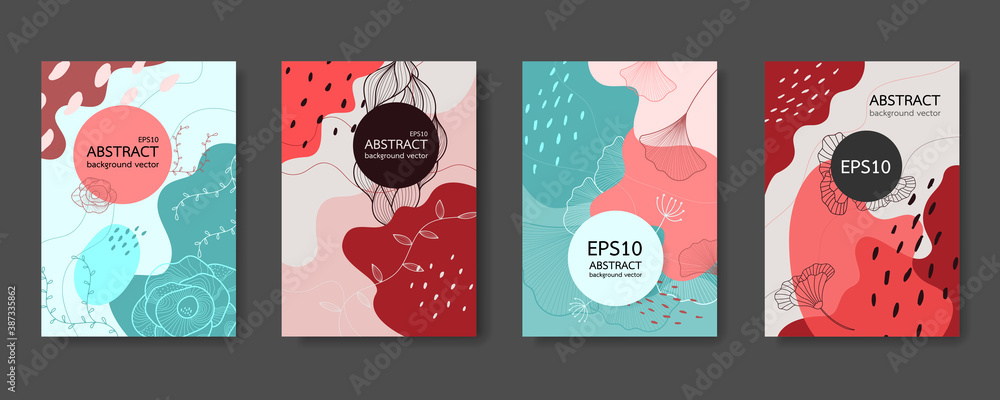 Invitation , table number card design.Floral templates. Vector ...