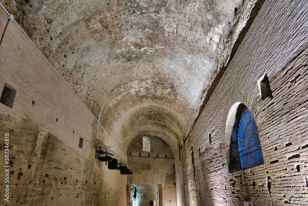 old church of the holy sepulchre, photo as a background in old italian ...