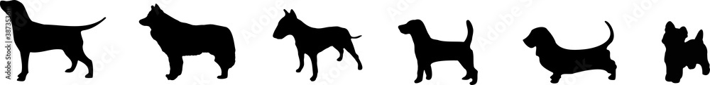 Dogs shapes vector background Stock Illustration | Adobe Stock