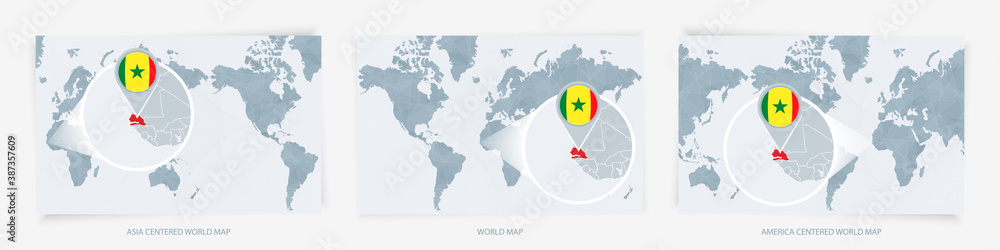 Senegal on a world map
