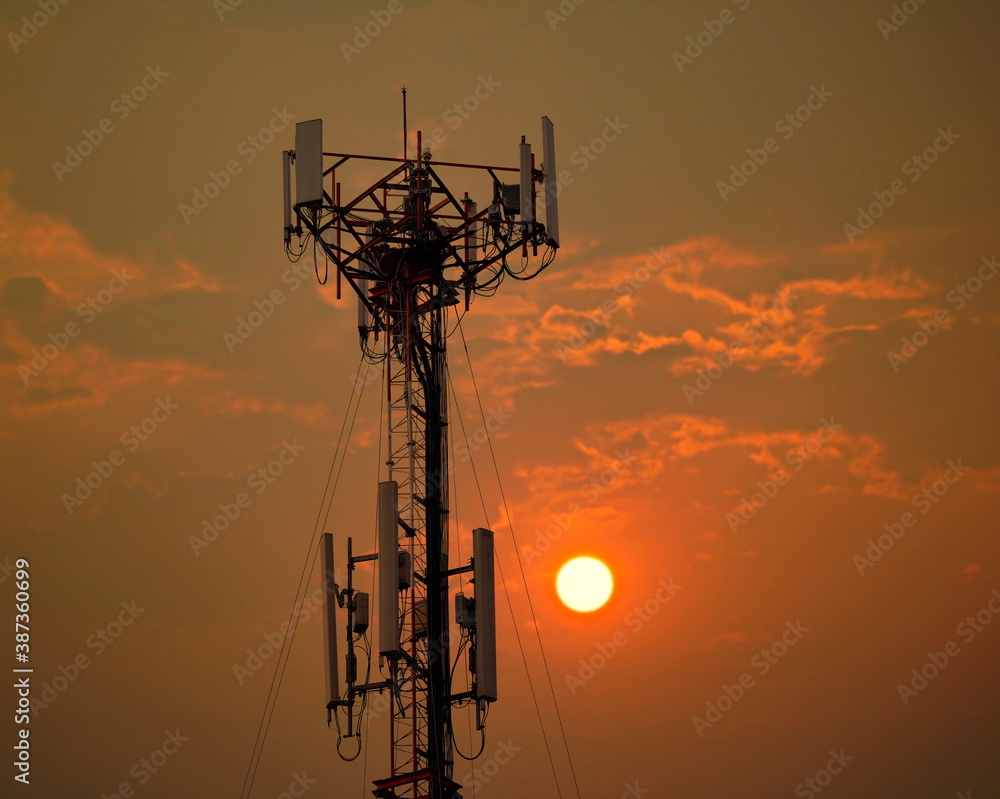 4G and 5G cellular. Macro Base Station or Base Transceiver Station ...