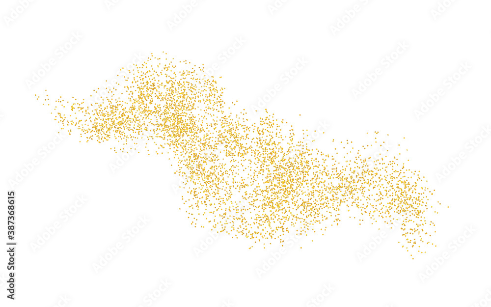 Horizontal wavy strip sprinkled with crumbs golden texture. Background ...