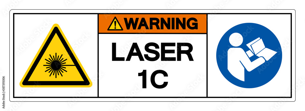 Warning Laser 1C Symbol Sign ,Vector Illustration, Isolate On White ...