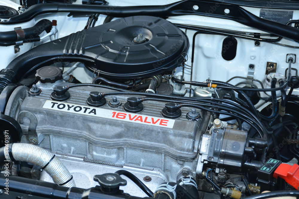 Toyota corolla motor engine in Quezon City, Philippines Stock Photo ...