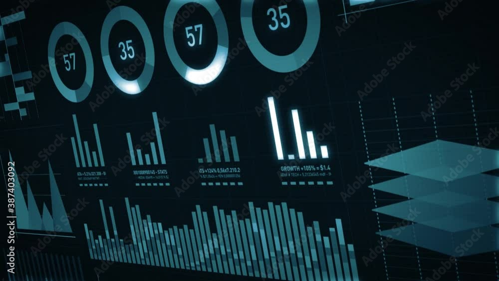 Business Stats, Market Data And Infographics Background Layout/ 4k ...